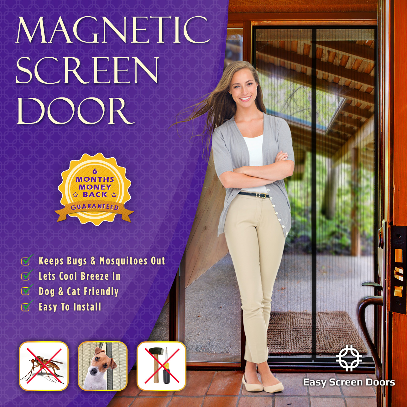 Easy Screen Doors | High Quality Magnetic Screen Doors